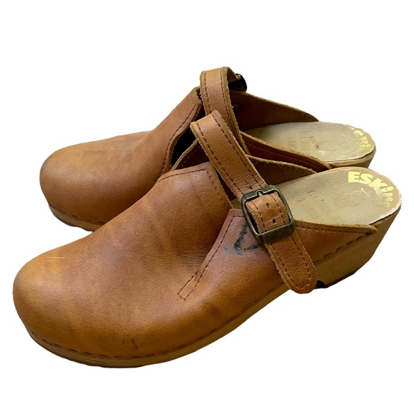 eskil’s | Shoes | Eskils Brown Leather Clogs In Womens Size 7 | Poshmark